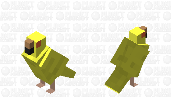Female Lutino Budgie Minecraft Mob Skin