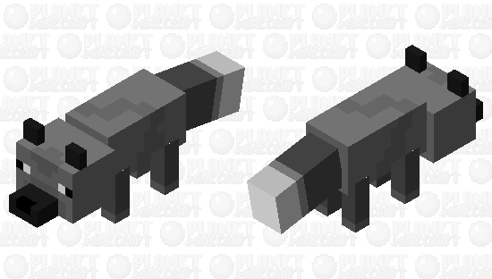 Silver Fox Minecraft Mob Skin