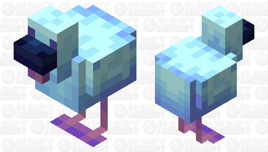 blue chicken Minecraft Mob Skin