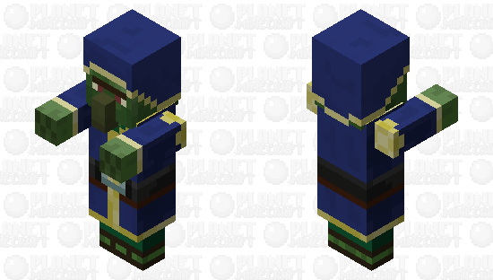 Programmer Art Zombie Wandering Trader Minecraft Mob Skin