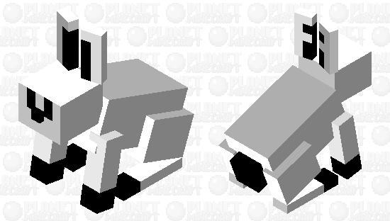 Black - White Rabbit Minecraft Mob Skin