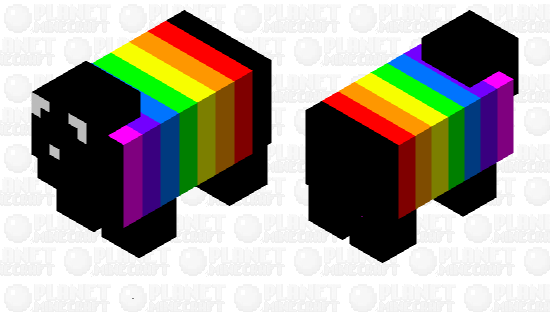 Rainbow Sheep Minecraft Mob Skin
