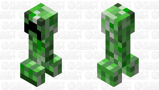 8 bit Creeper Minecraft Mob Skin