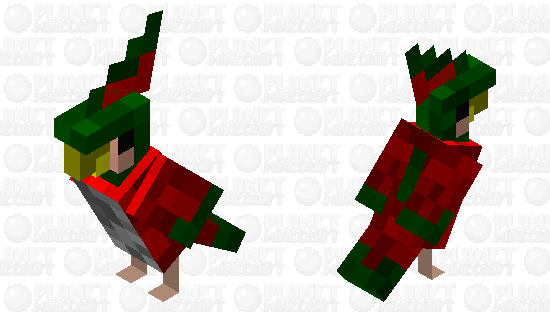 Golden Beak Emperor Macaw Minecraft Mob Skin
