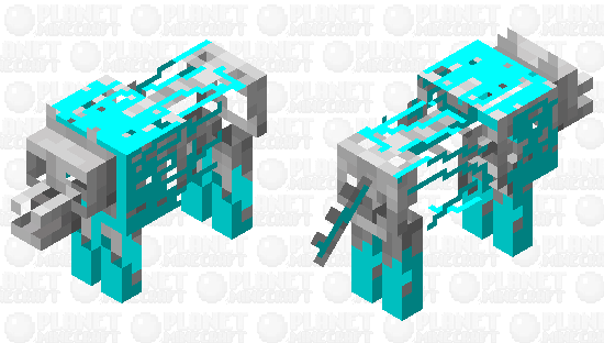 Soul fire skeleton Wolf Minecraft Mob Skin