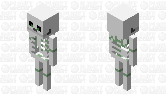 Spooky Scary Skeleton(green) Minecraft Mob Skin