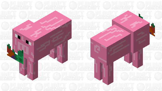pig eating vegetables Minecraft Mob Skin