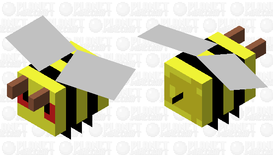 angry nectar bee Minecraft Mob Skin