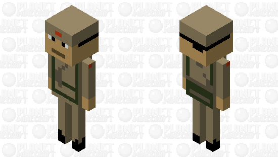 North Korean or Chinese Soldier from Korean War Minecraft Mob Skin