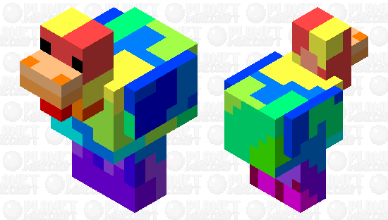 Painted Chicken Minecraft Mob Skin
