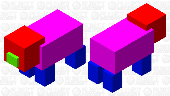 Pig Skin Template HD Version Minecraft Mob Skin