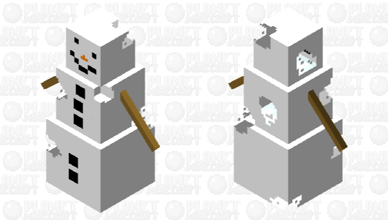 melting simple snowman Minecraft Mob Skin