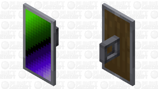gREEN~pURPLE cONTRASTING sHIELD Minecraft Mob Skin