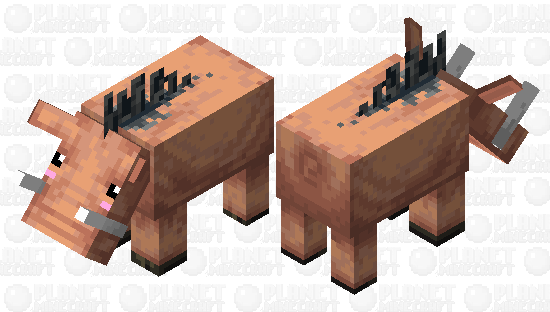 Cute hoglin Minecraft Mob Skin