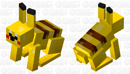 Pikachu Rabbit (Pokemobs: Skin competition) Minecraft Mob Skin