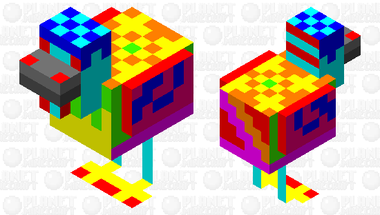 Corrupted Dragon Chicken Minecraft Mob Skin