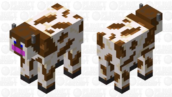 Brown Cow Minecraft Mob Skin