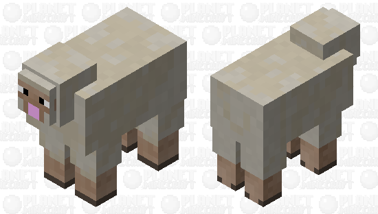 Realistic Sheep Minecraft Mob Skin