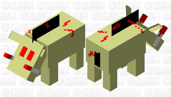 so i desided to make a hoglin Minecraft Mob Skin