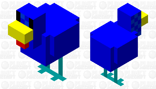 blue chicken Minecraft Mob Skin