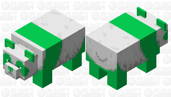 Green Panda (Rarest of The Rare) Minecraft Mob Skin