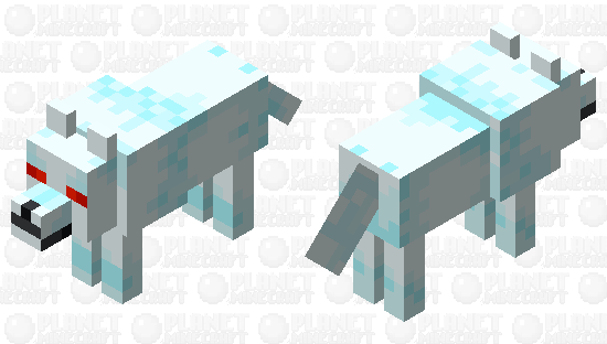arctic wolf (Angry) Minecraft Mob Skin