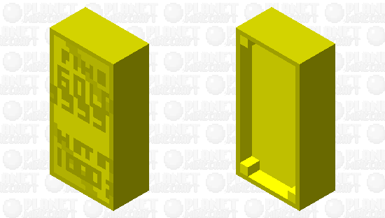 Giant Gold Bar Minecraft Mob Skin