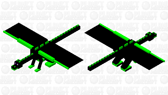 Ender Dragon Recolor to Green Minecraft Mob Skin