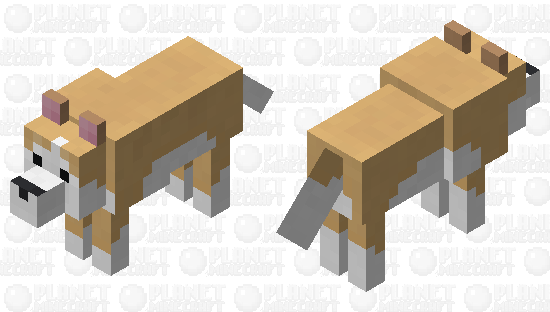 Golden Retriever + Husky Mix Minecraft Mob Skin