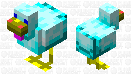 Blue Chicken Minecraft Mob Skin