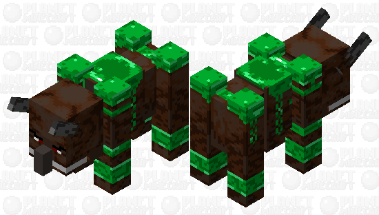 Emerald-Clad Ravager Minecraft Mob Skin
