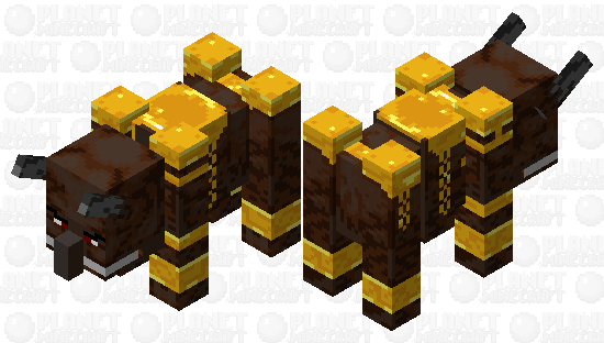 Gold-Clad Ravager Minecraft Mob Skin