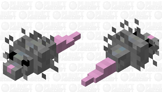 Gray Rat Minecraft Mob Skin