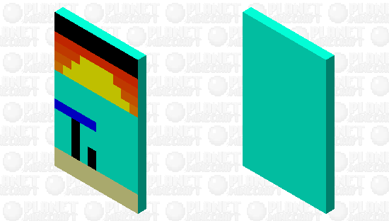 beach sun set Minecraft Mob Skin