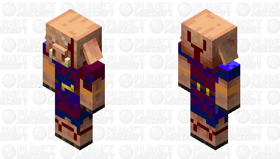 King of the Culte. Warrior Piglin Minecraft Mob Skin