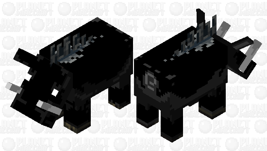 Black Hoglin Variant Minecraft Mob Skin