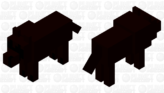 Shadow Wolf Minecraft Mob Skin