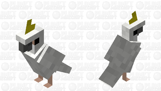 White Cockatiel Minecraft Mob Skin