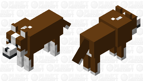 brown border collie Minecraft Mob Skin