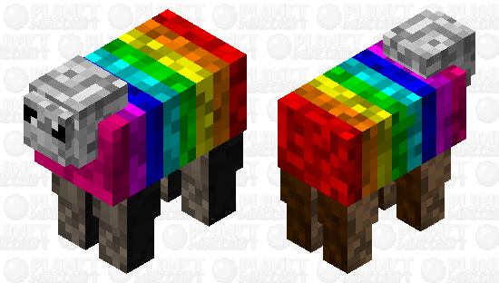 RAINBOW SHEEP Minecraft Mob Skin