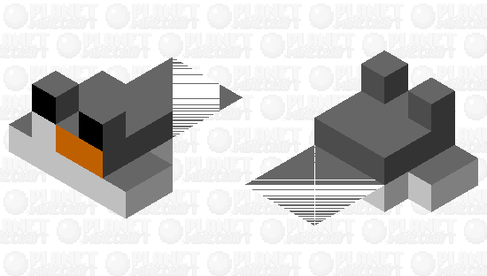 Puffer Fish Eating Carrot (SMALL) Minecraft Mob Skin