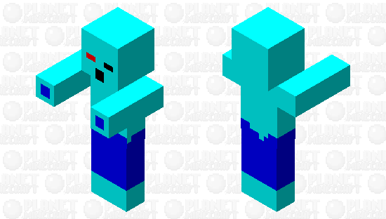 diamond blaster zombie Minecraft Mob Skin