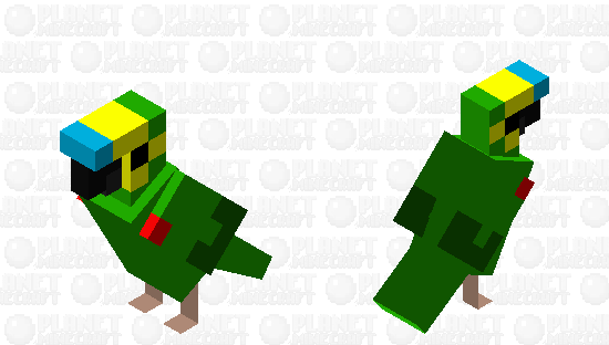 Blue fronted amazon Minecraft Mob Skin