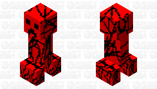 Red Creeper Minecraft Mob Skin