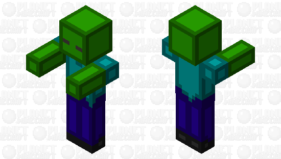 Cartoon Zombie Minecraft Mob Skin