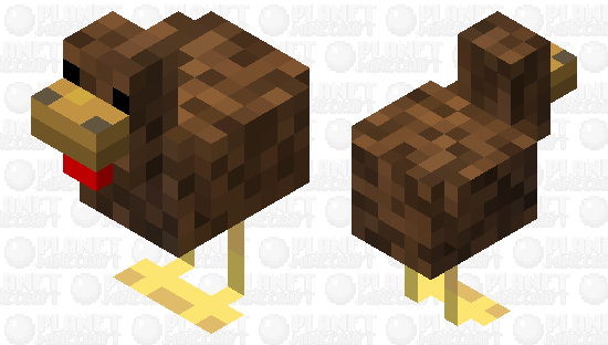 Brown chicken Minecraft Mob Skin