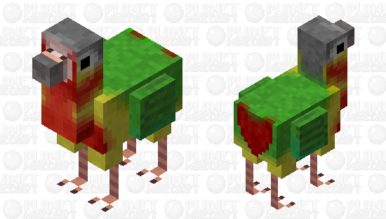 Yellow Sided Green Cheek Conure Pack Bird Minecraft Mob Skin