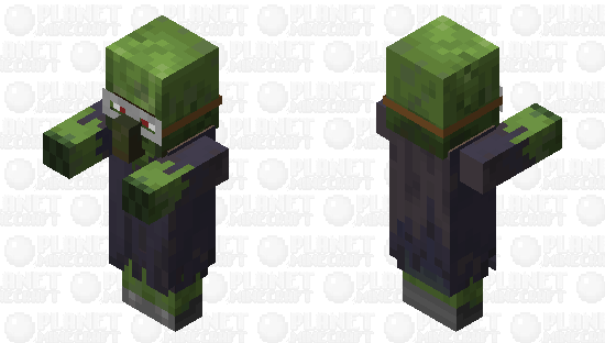 sea zombie vilager Minecraft Mob Skin