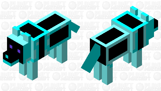diamond armored ender wolf Minecraft Mob Skin