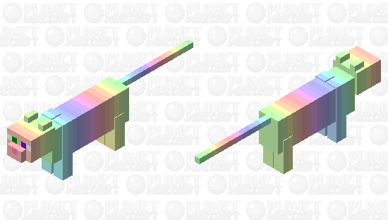 Rainbow Cat Minecraft Mob Skin